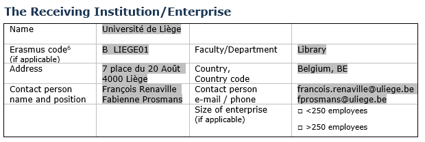 Administrative aspects – Erasmus Staff Training Week @ ULiège Library